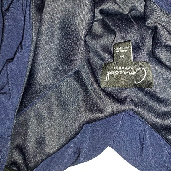 connected apparel | Dresses | Connect Apparel Navy Dress With Ruffle ...